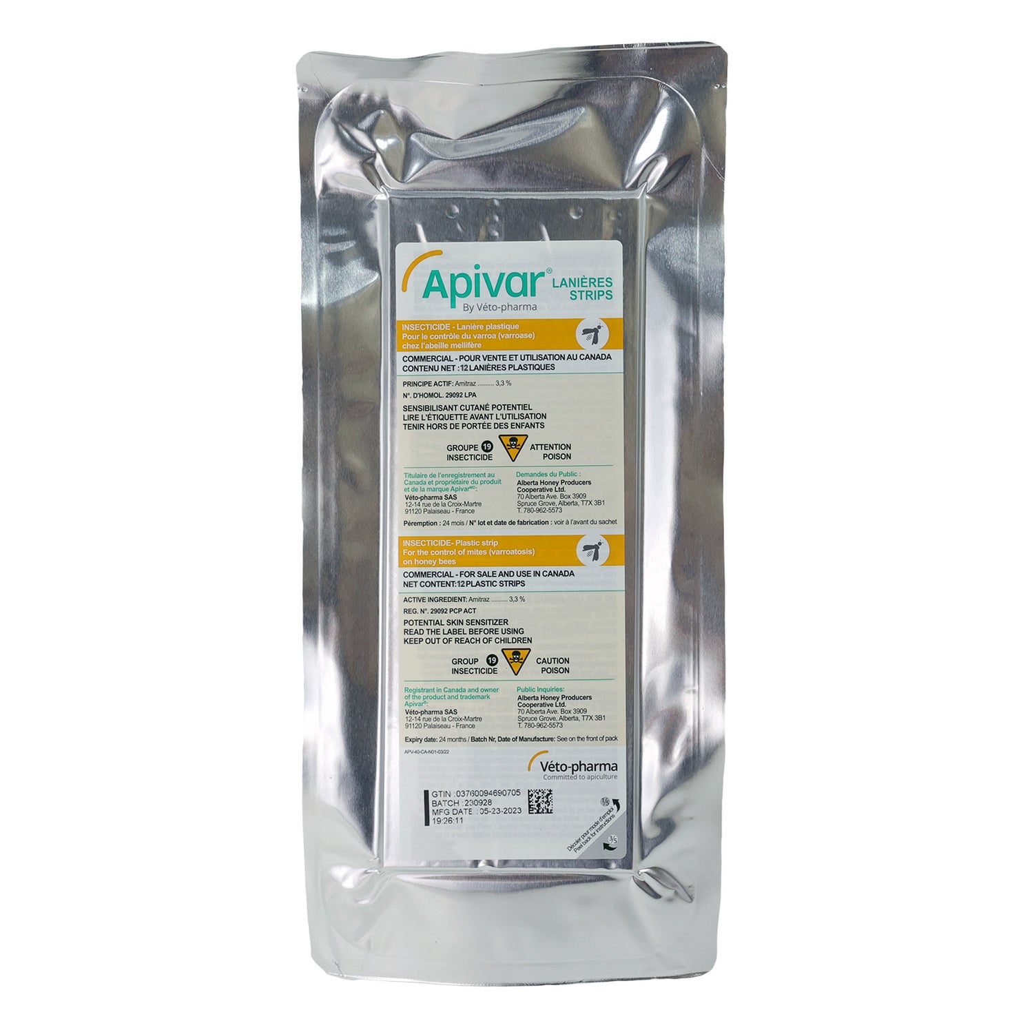 Apivar 12 Pack | Varroa Mite Control — Dancing Bee Equipment USA