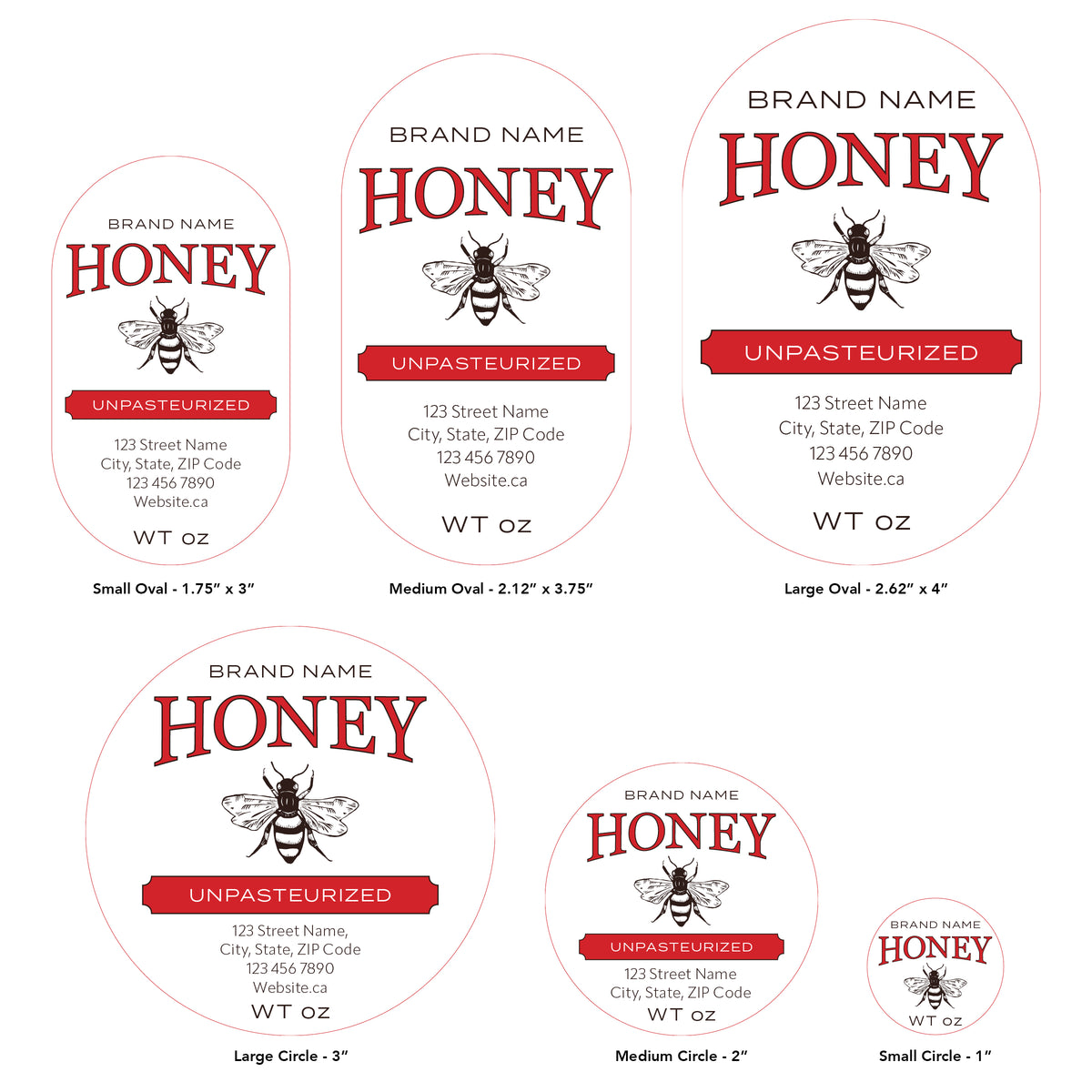 Custom Printed Honey Labels | Dancing Bee Equipment — Dancing Bee ...